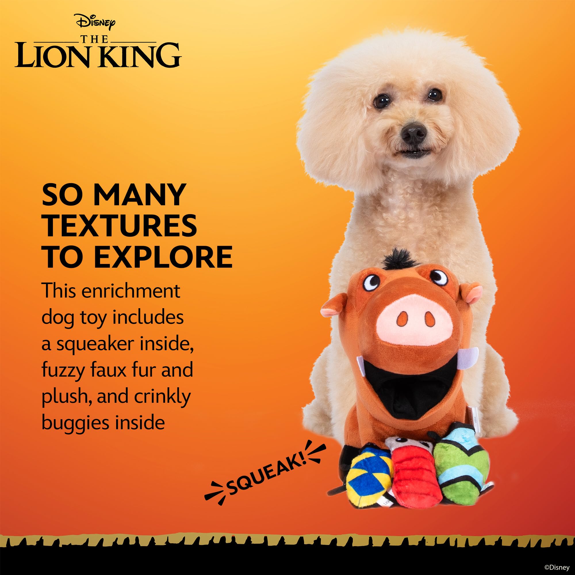 Snapklik.com : Disney For Pets Pumbaa Burrow Dog Toy