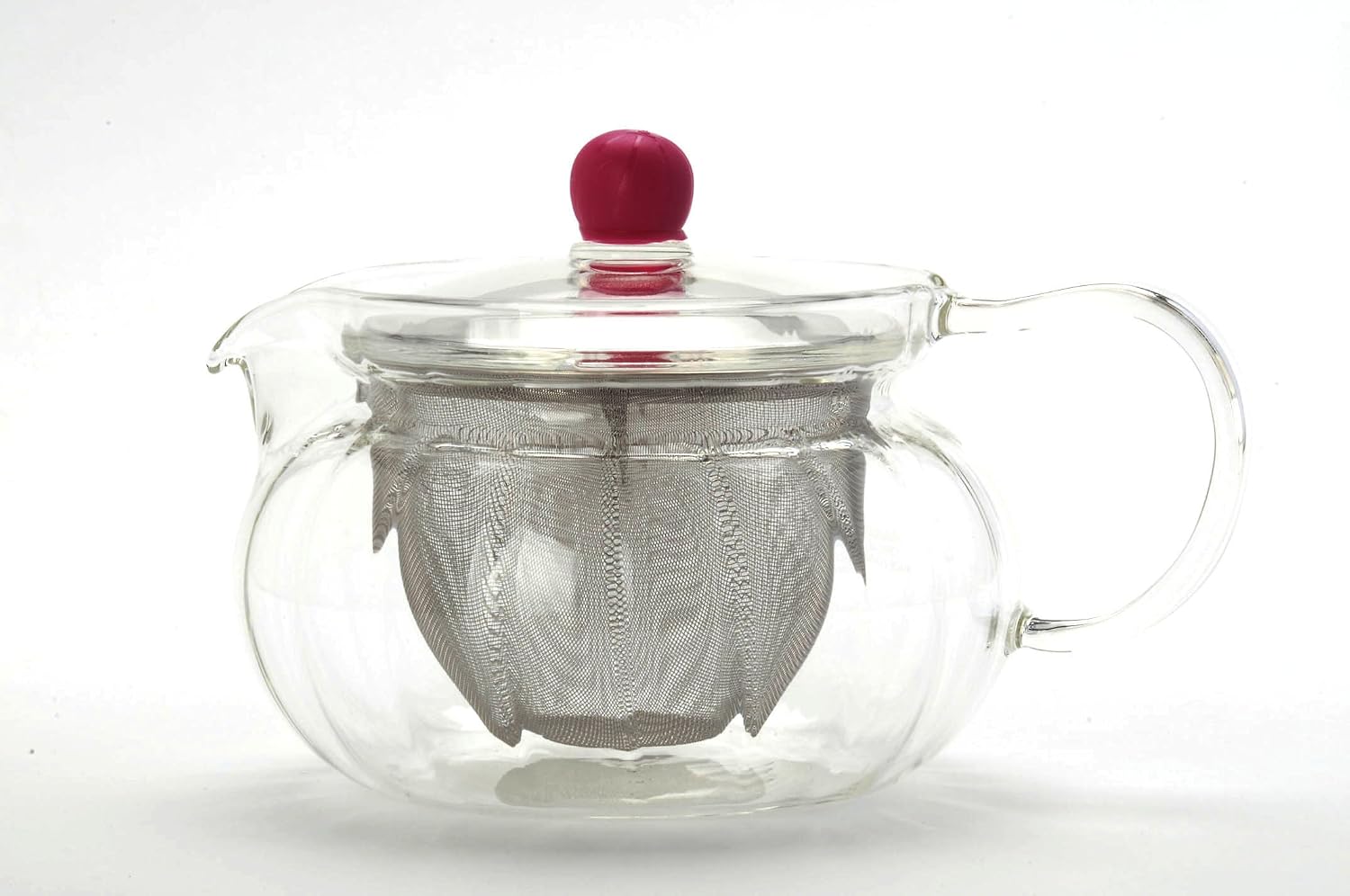 Amazon.com: Round glass tea pot with round cherry knob/ 450ml ...