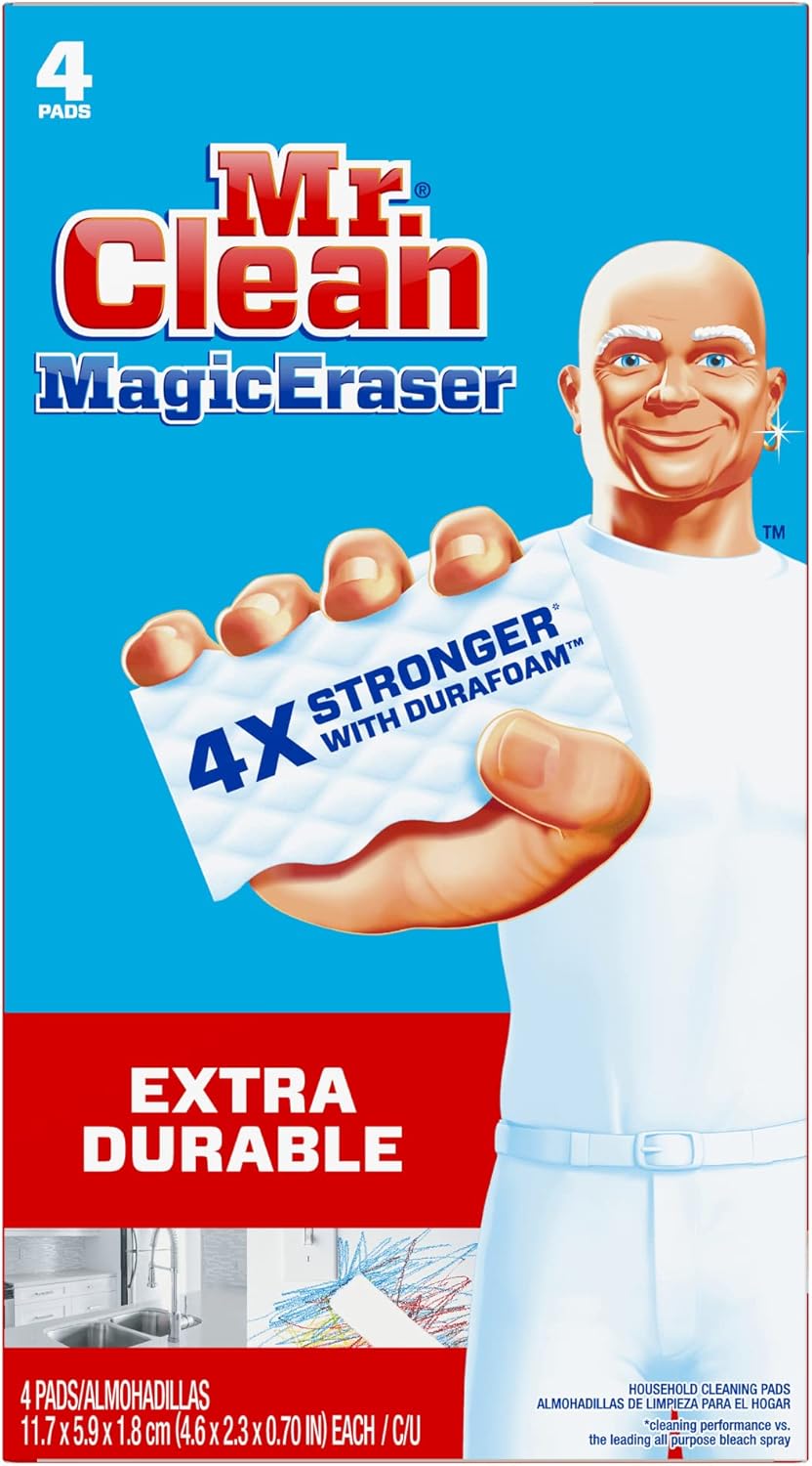 Amazon.com: Mr. Clean Magic Eraser Extra Durable Scrubber & Cleaning ...