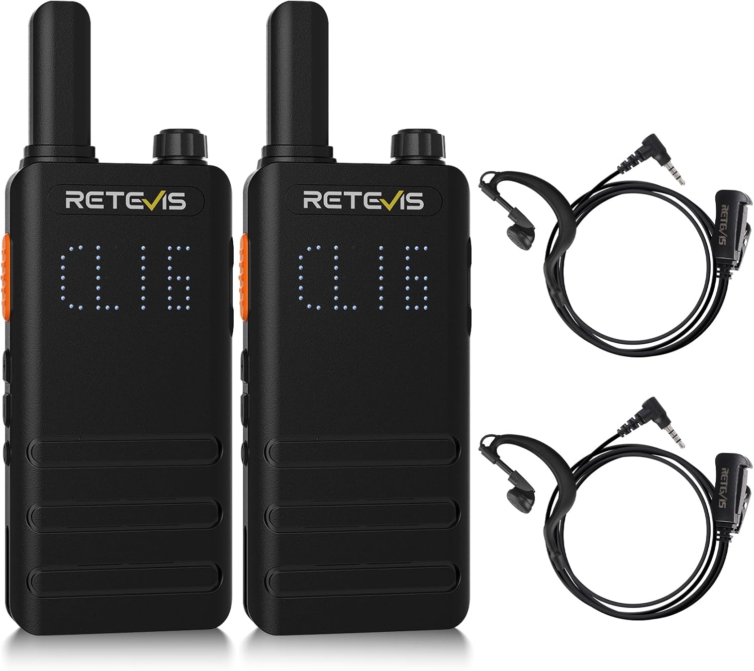 Retevis B63H Walkie Talkies, RT622P (2.0), 103g Lightweight PMR446 2 Way Radio, Ultra-Thin with ...