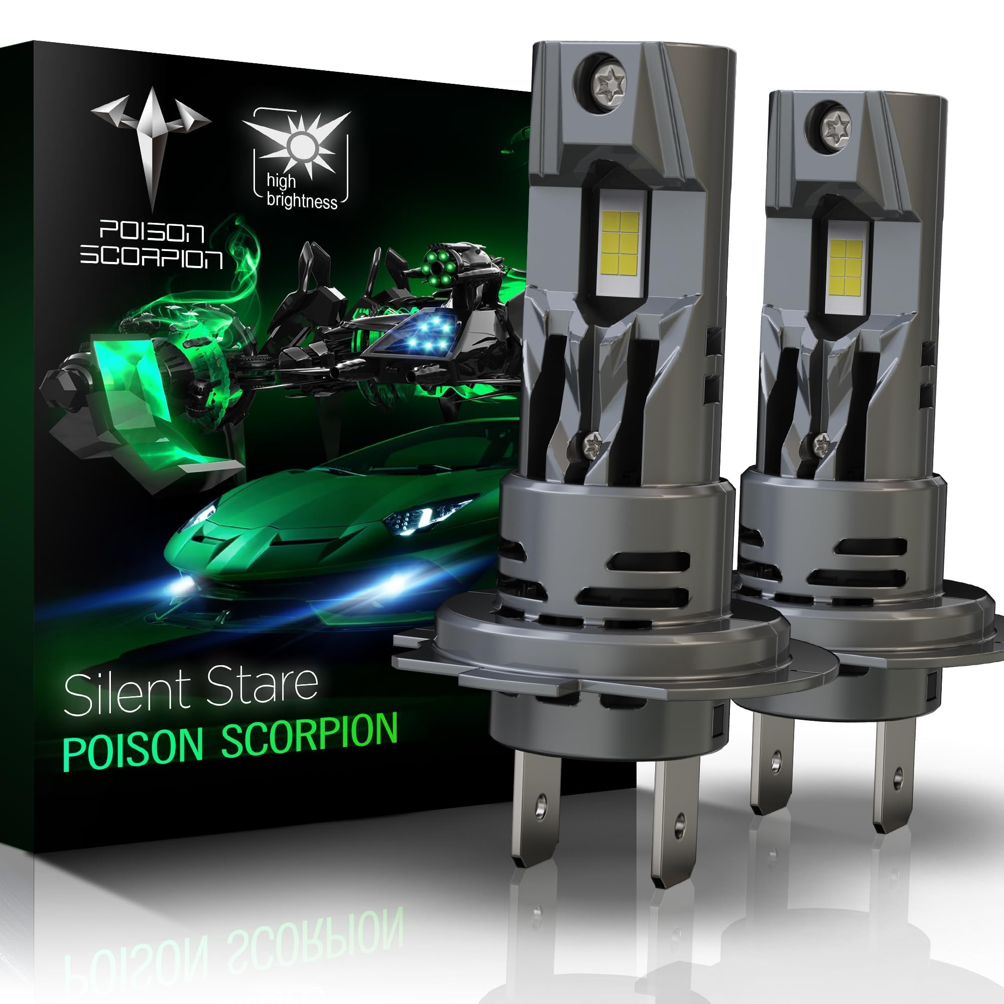 Amazon.com: POISON SCORPION H7 Bulbs No Adapter Required Fog Lights ...