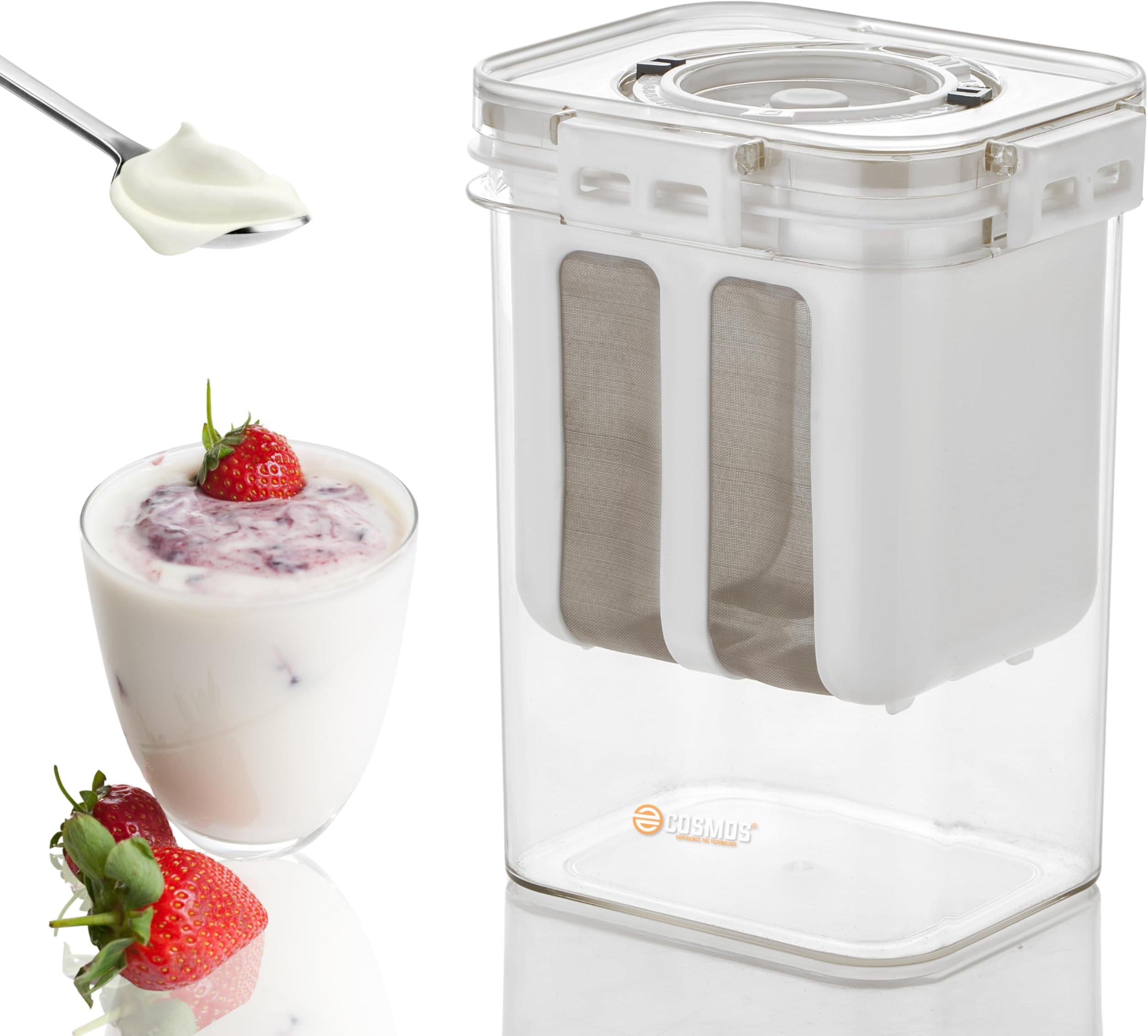 Buy HomeEssentials Greek Yogurt & Curd Maker - 1100ml Fine Mesh ...