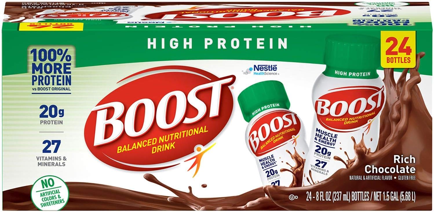 Boost High Protein Nutritional Energy Drink 8 oz., Rich Chocolate [Case ...