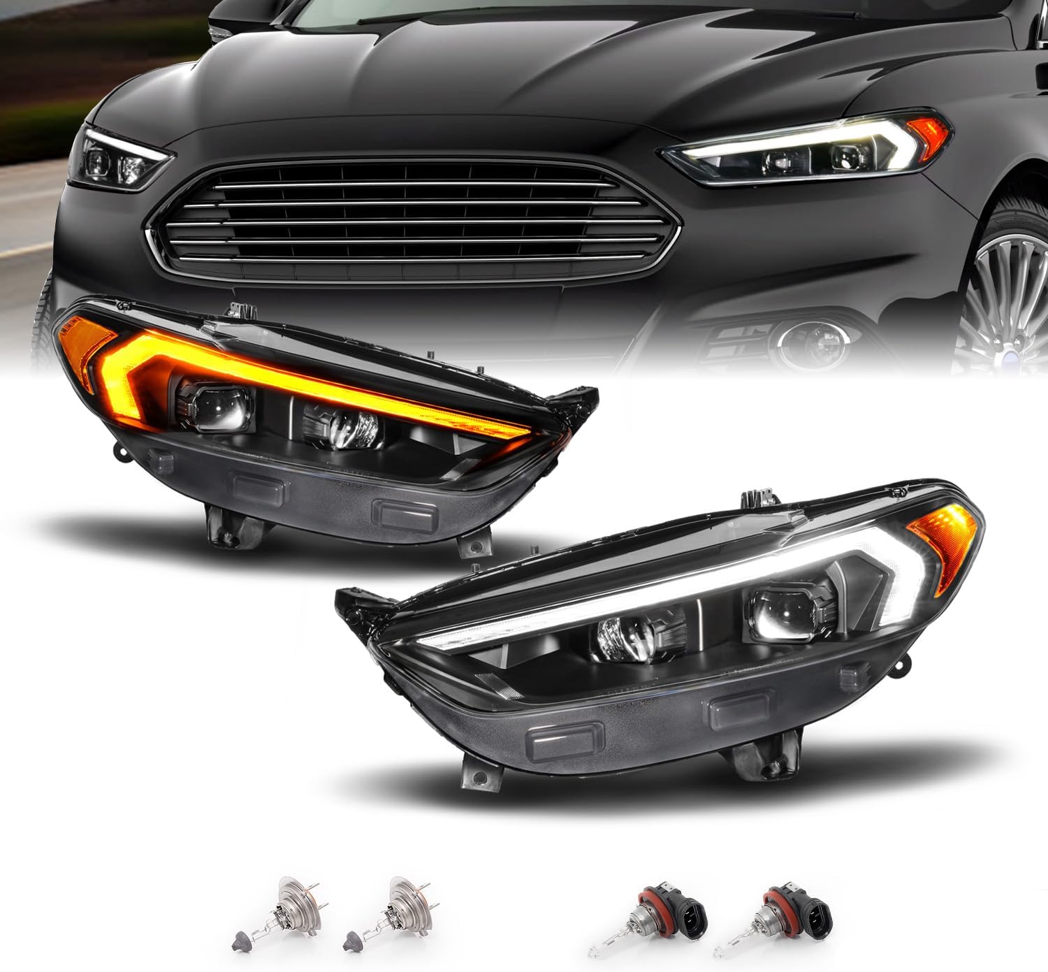 Amazon.com: AmeriLite for 2013-2016 Ford Fusion Switchback LED Signal ...