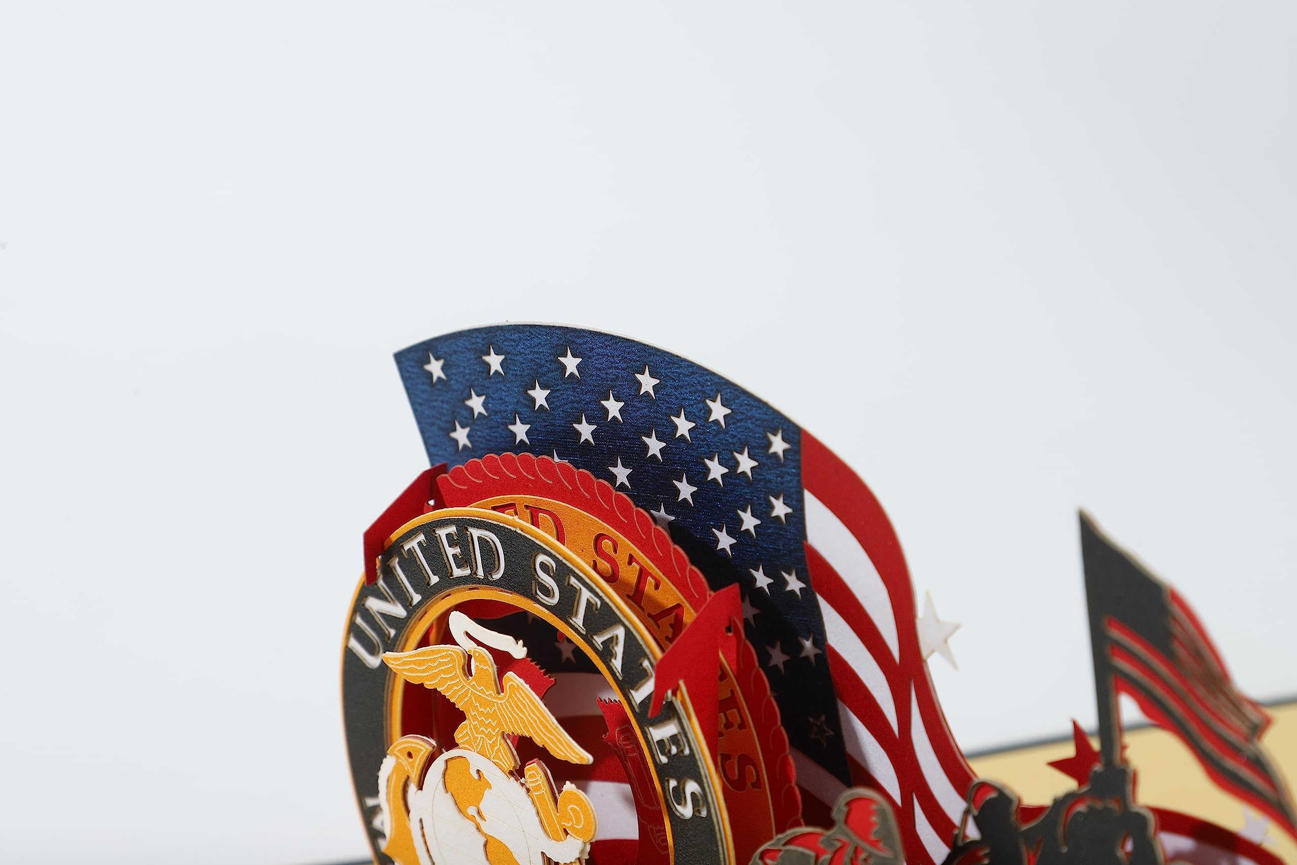 Veteran Thank You Cards AIT PAPER ART 3D Half-Handcrafted Patriotic Pop ...