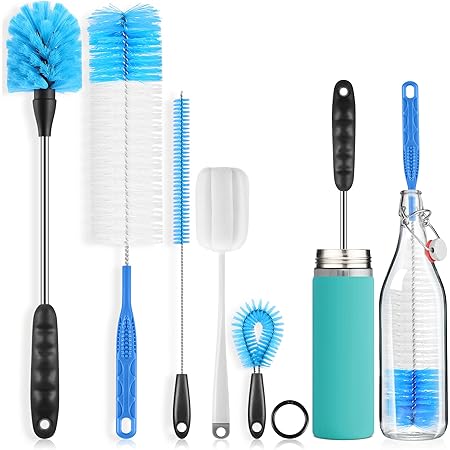 Amazon.com: Bottle Cleaning Brush Set - Long Handle Bottle Cleaner for ...