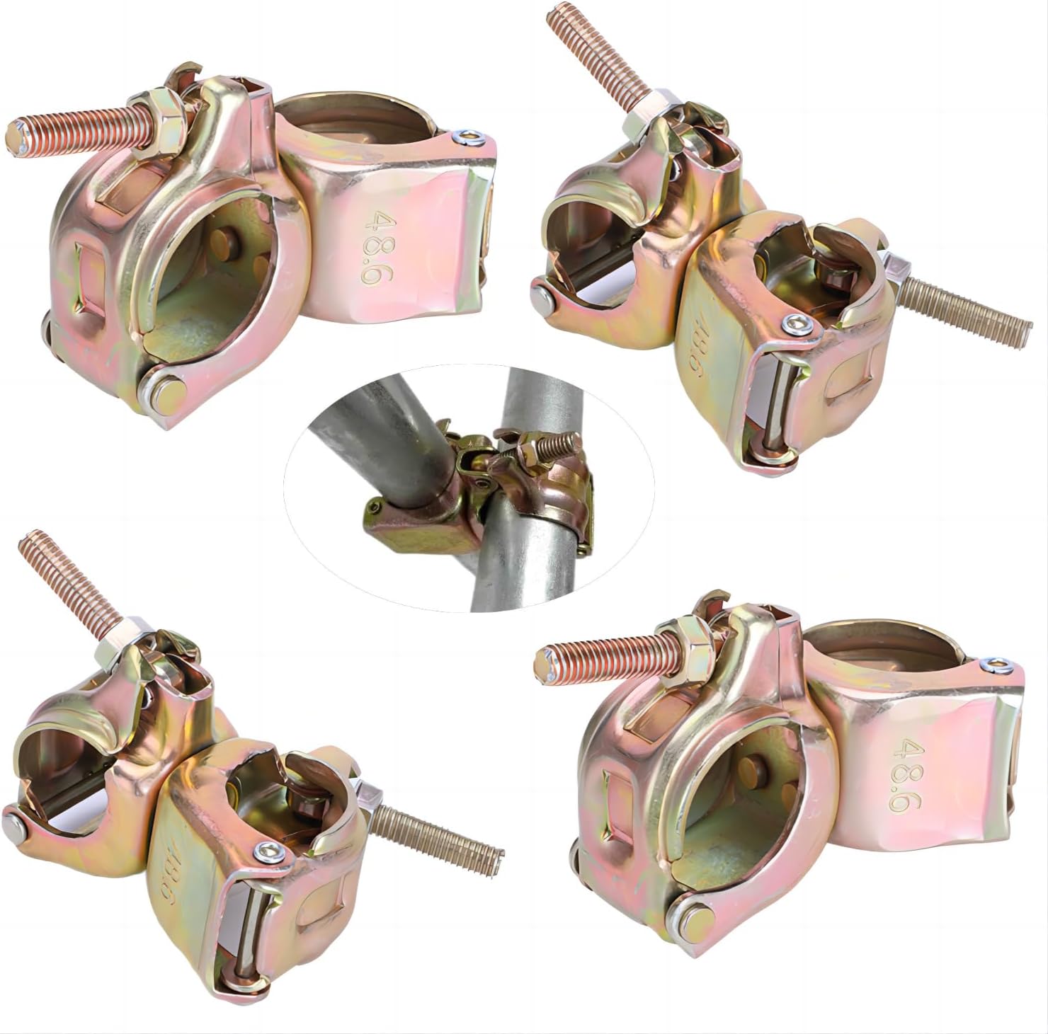 PHLKJL Scaffolding Clamps, British Type, For 1-3/4" to 1-9/10" OD Tube ...