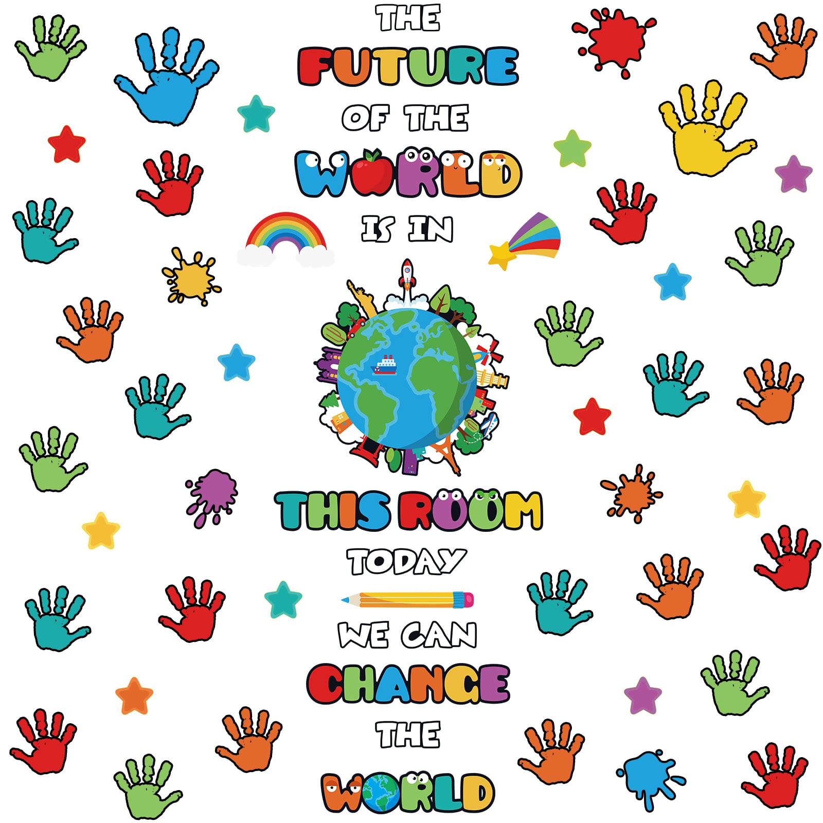 Buy 82 Pcs Motivational Classroom Bulletin Board Set Classroom ...