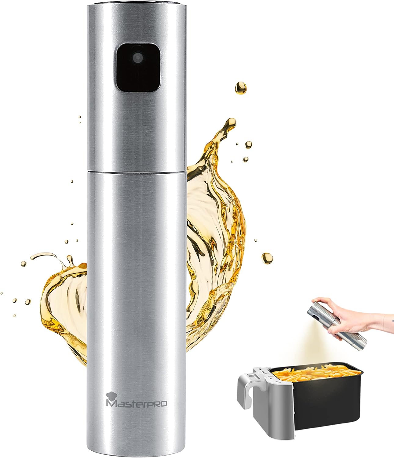 Amazon.com: Bergner Set Oil and Vinegar Spray, Stainless Steel, Matt ...