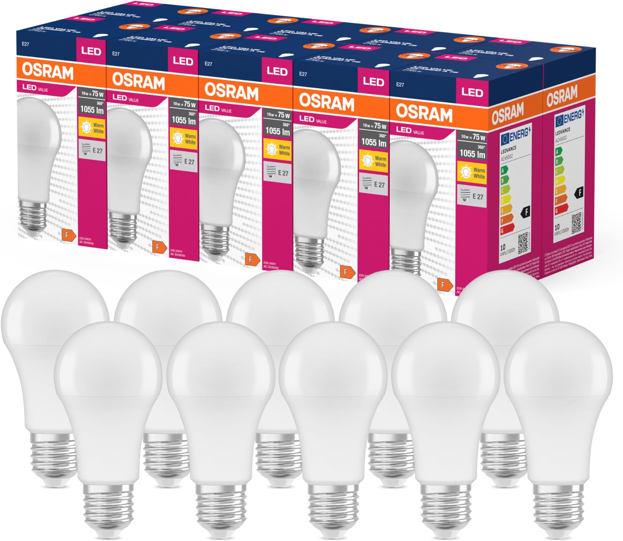OSRAM LED Star Value Classic A75 LED Lampe für E27 Sockel, Birnenform ...