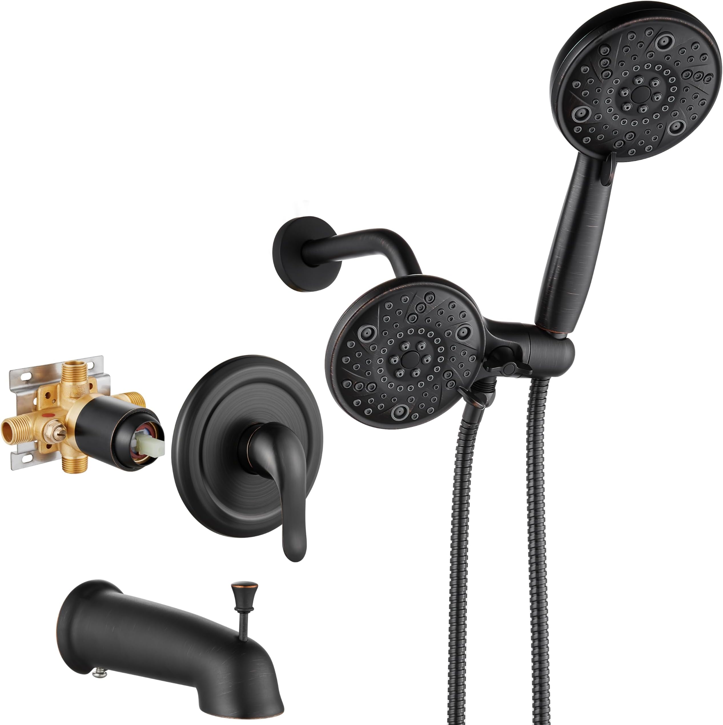 Designers Impressions 654708 Oil Rubbed Bronze Tub Shower Combo Faucet ...