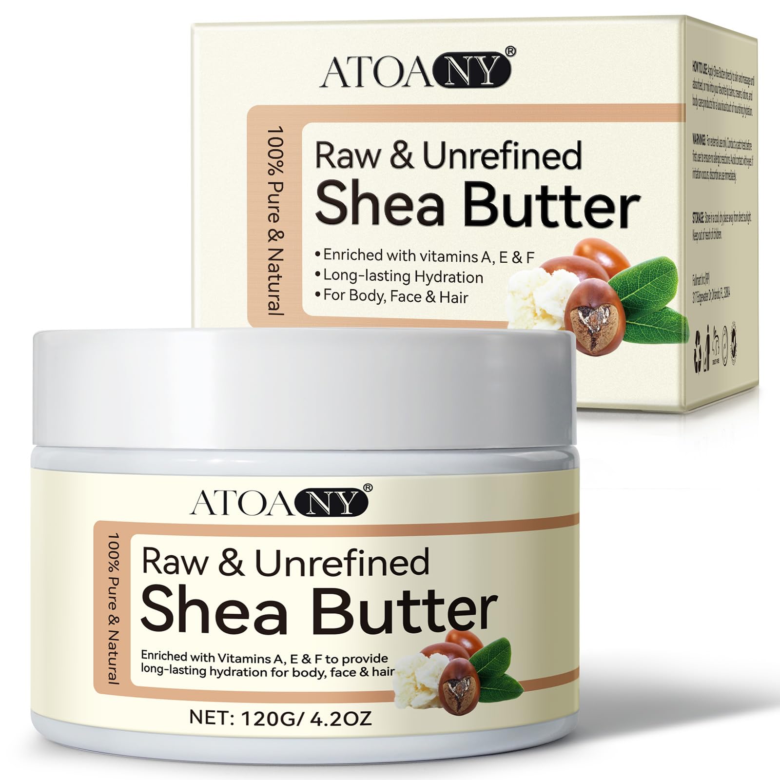 Amazon.com : Organic Shea Butter, Raw & Unrefined Shea Butter for Body ...