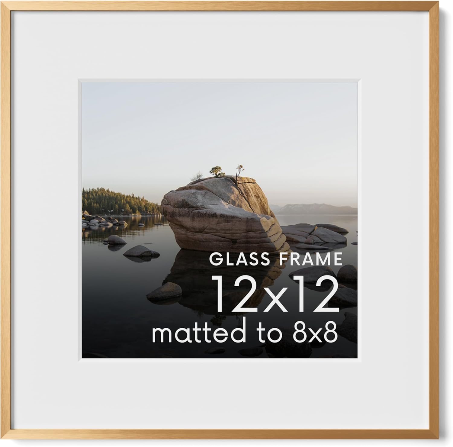 Amazon.com - HAUS AND HUES 12x12 Picture Frame with Real Glass & Brass ...