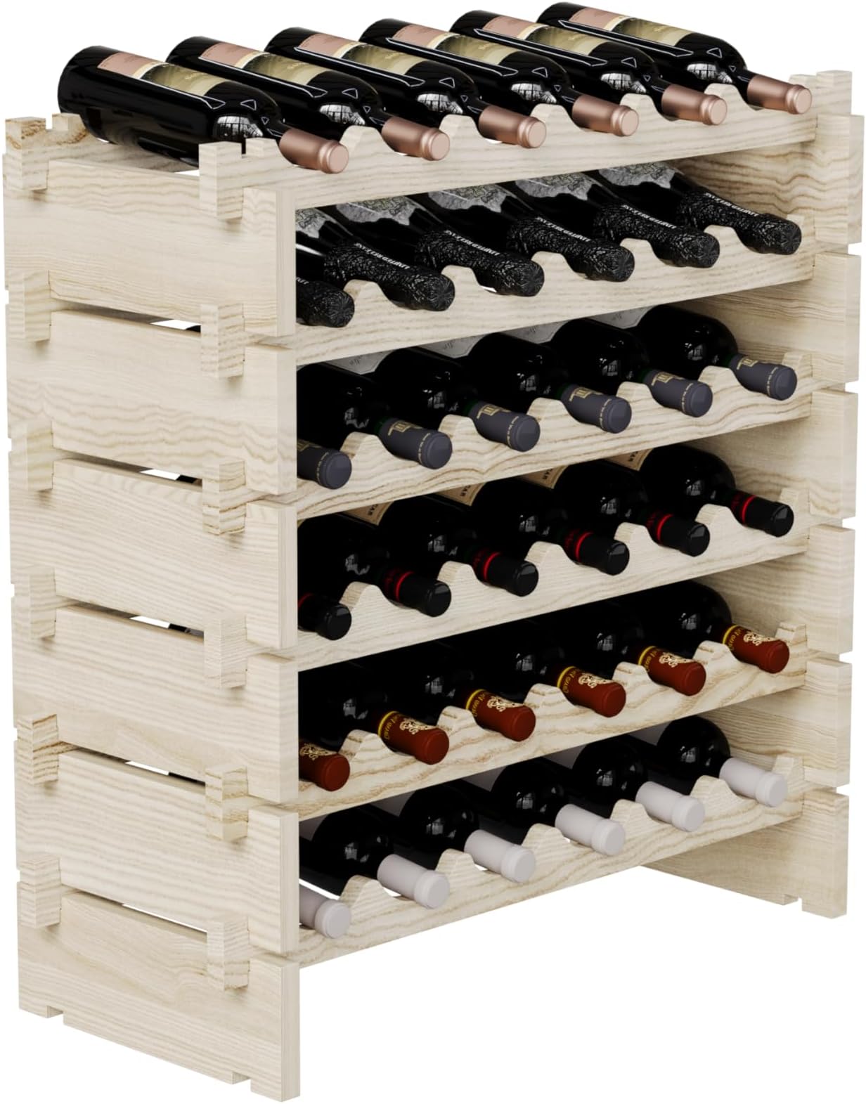 Amazon.com: sfDisplay.com,LLC. 24 Bottle Modular Stackable Wine Rack ...