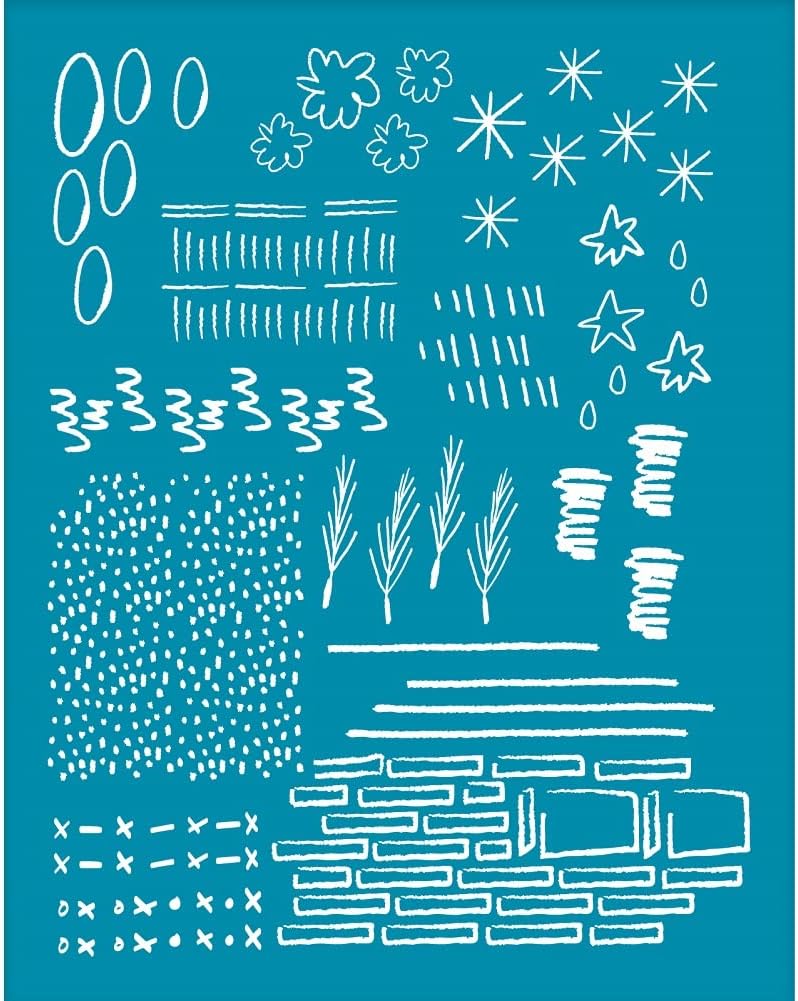 Amazon.com : OLYCRAFT 4x5 Inch Simple Line Clay Stencils Stone Silk ...