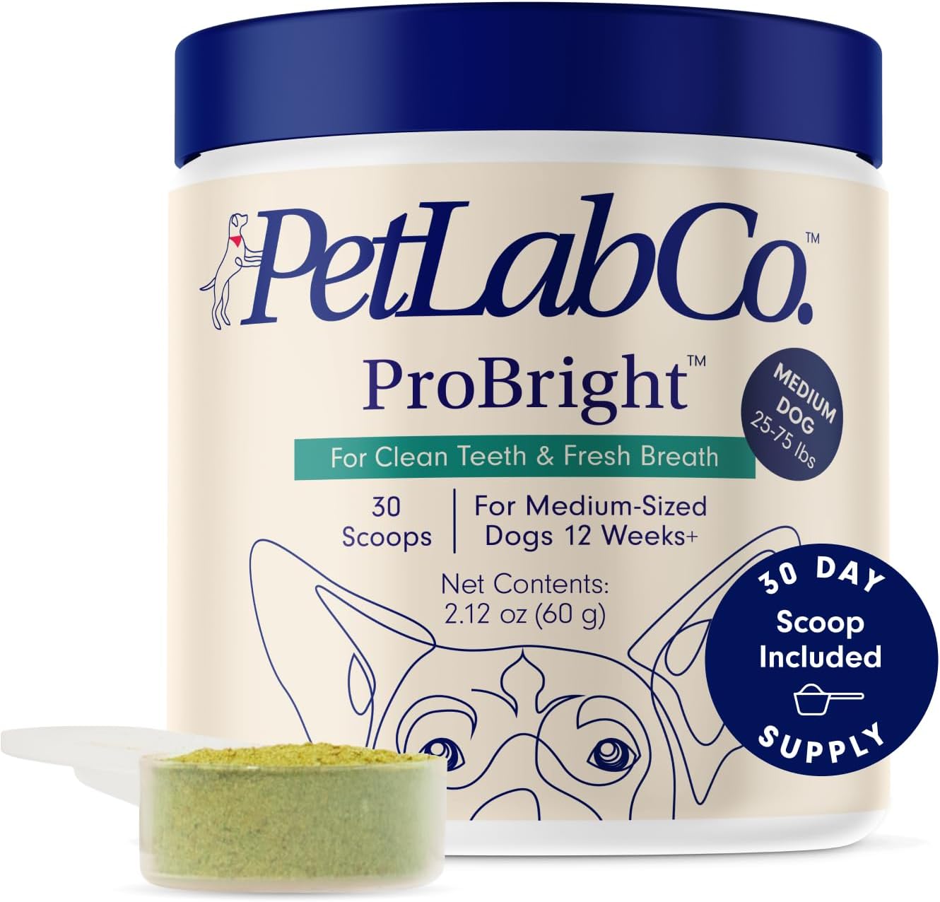 Amazon.com: PetLab Co. ProBright Dental Powder - Dog Breath Freshener ...