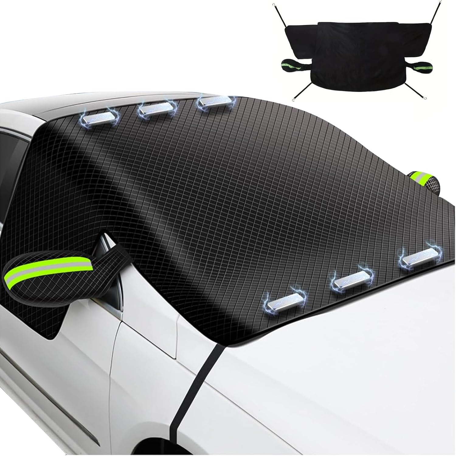 Windshield Cover for Snow and Ice 7 Layer Magnetic Car Windshield Snow ...