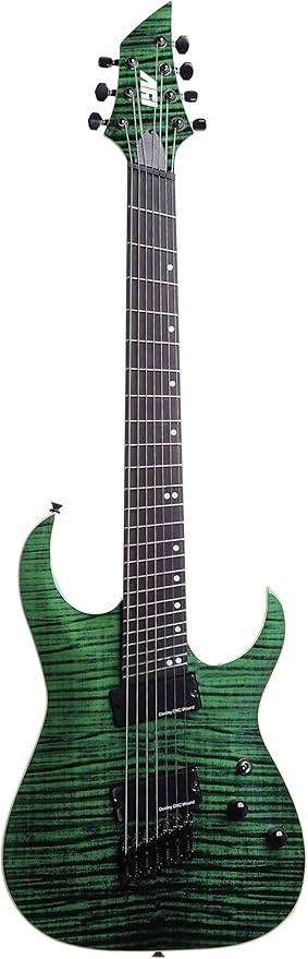 Amazon.com: ISFF7U-450 Fanfret Electric Guitar Trans Green : Musical ...