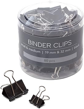 Amazon.com : U Brands Binder Clips, Assorted Sizes, Small 3/4-Inch ...