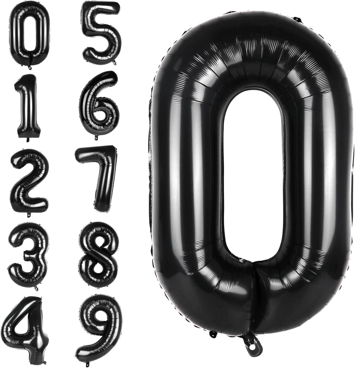 Amazon.com: Number 0 Balloons 40 Inch Large Helium Foil Mylar Balloons ...