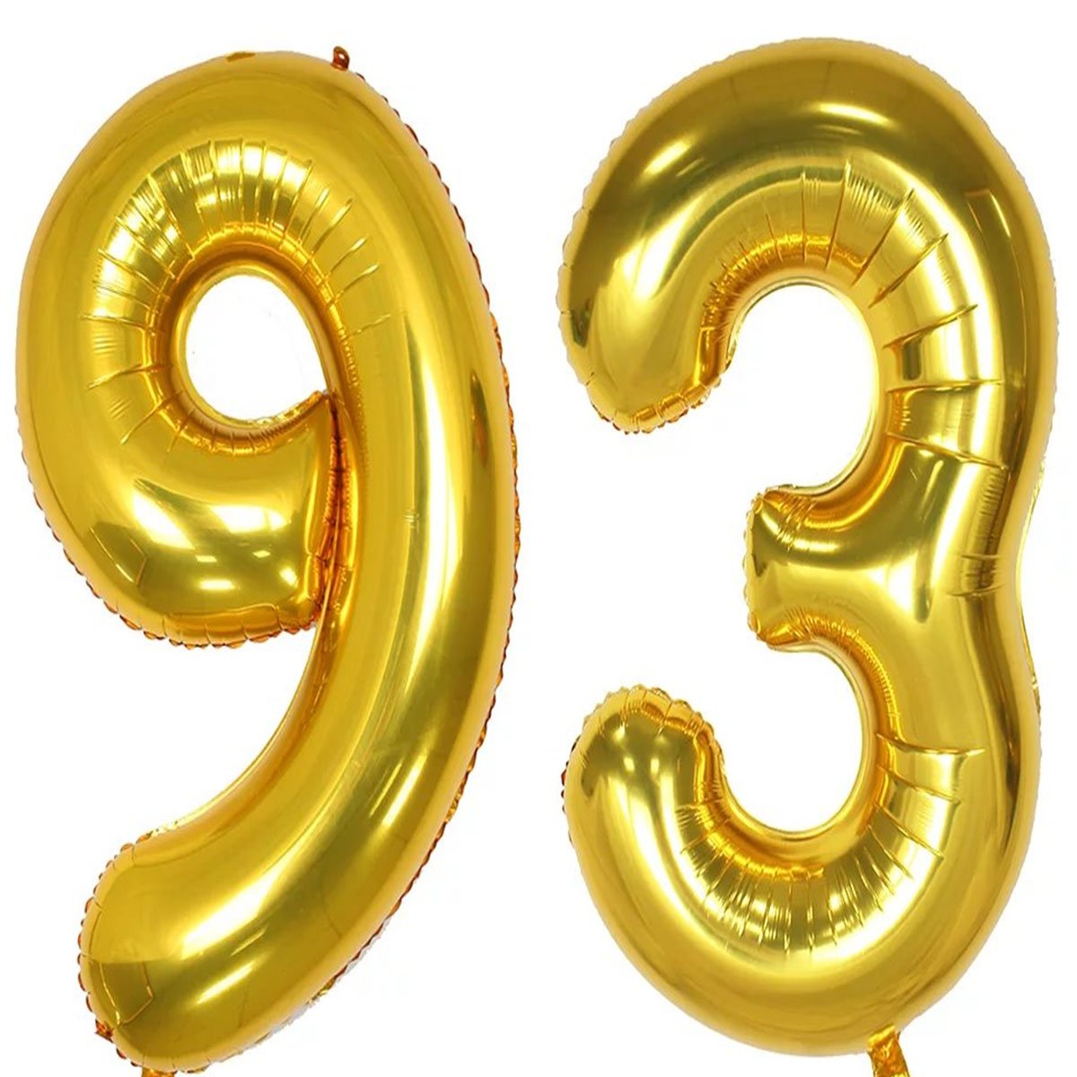 Amazon.com: 40inch Gold Foil 93 Helium Jumbo Digital Number Balloons ...