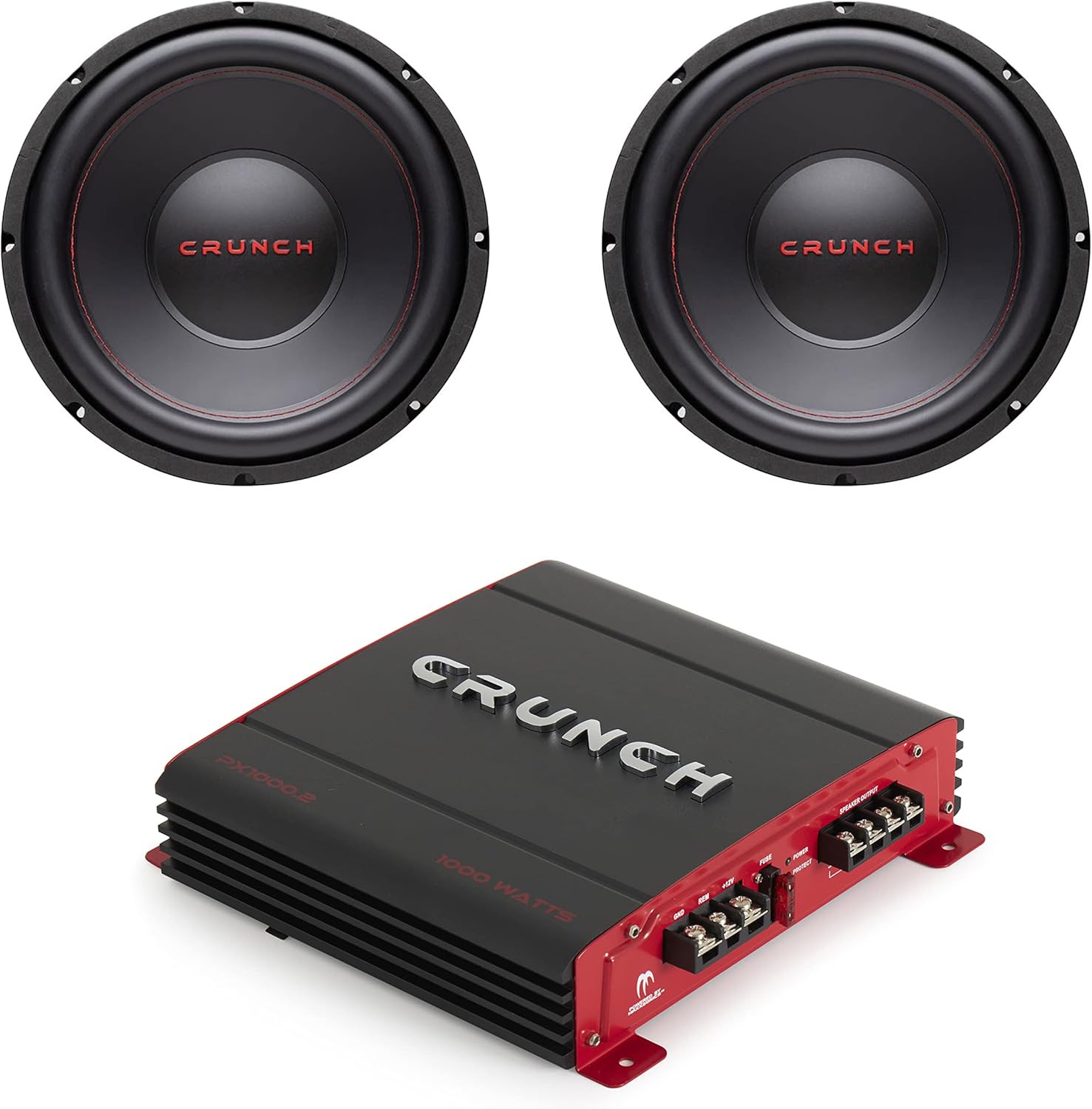 Amazon.com: Crunch CRW12D4 12 Inch 800 Watt MAX 4 Ohm Dual Voice Coil ...
