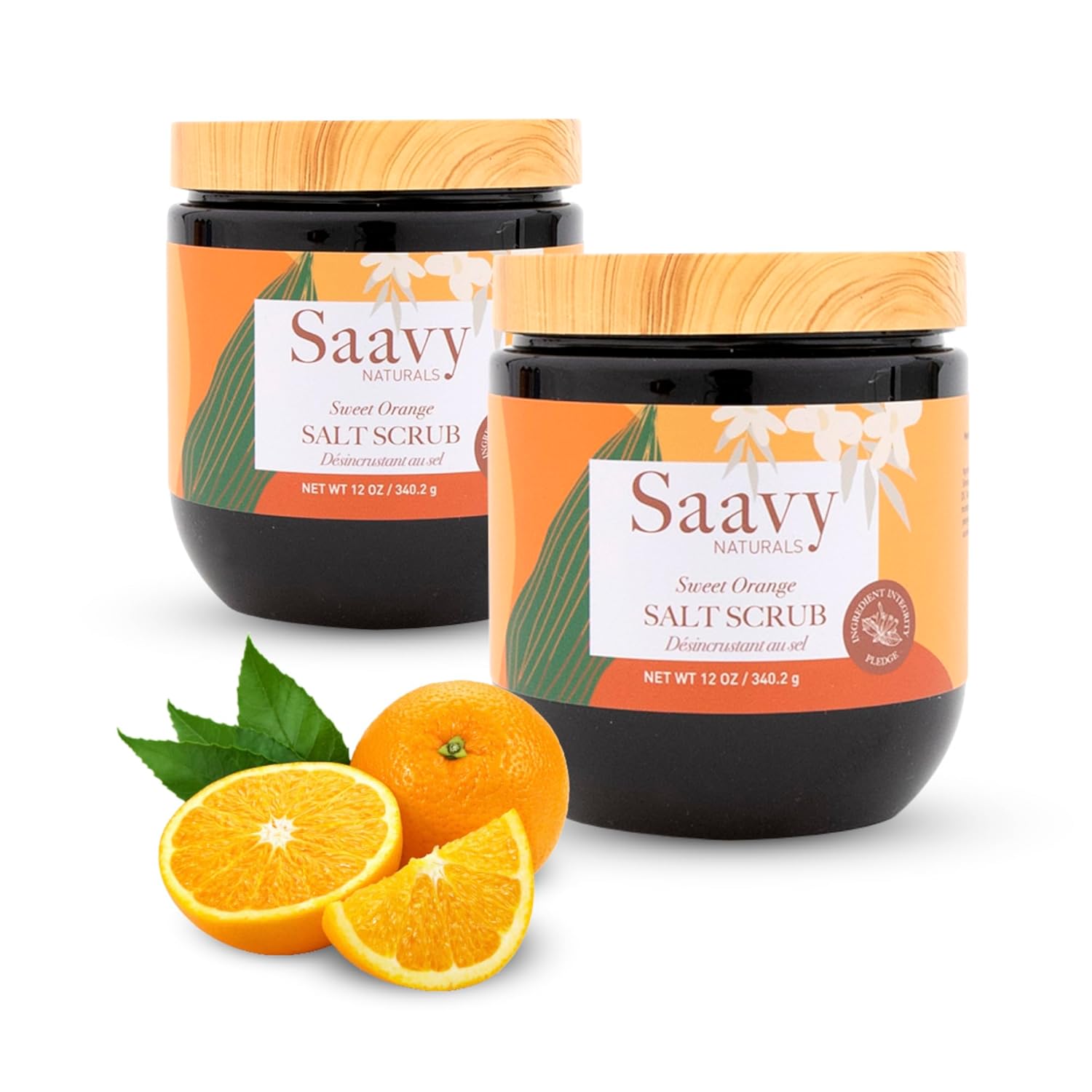 Amazon.com : Saavy Naturals Sweet Orange Salt Scrub, An invigorating ...
