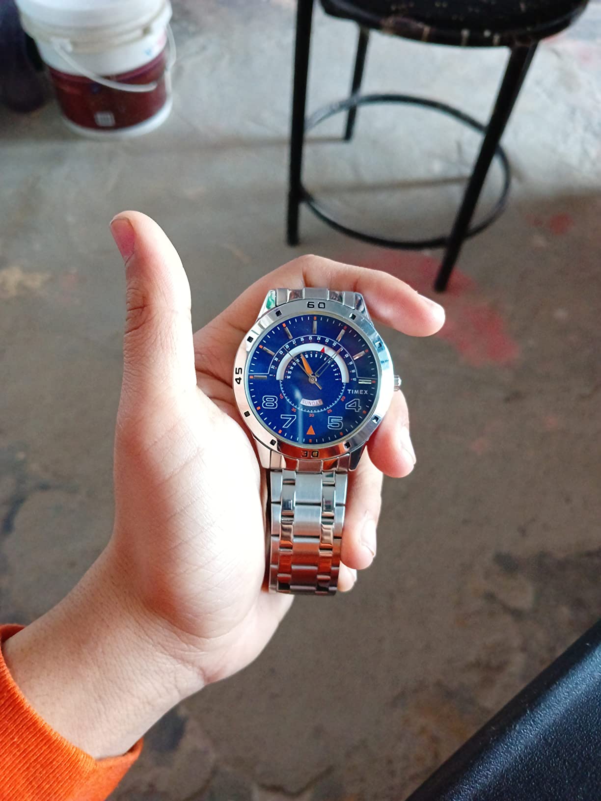 TIMEX Stainless Steel Analog Blue Dial Men Watch-Tw000U907, Bandcolor ...