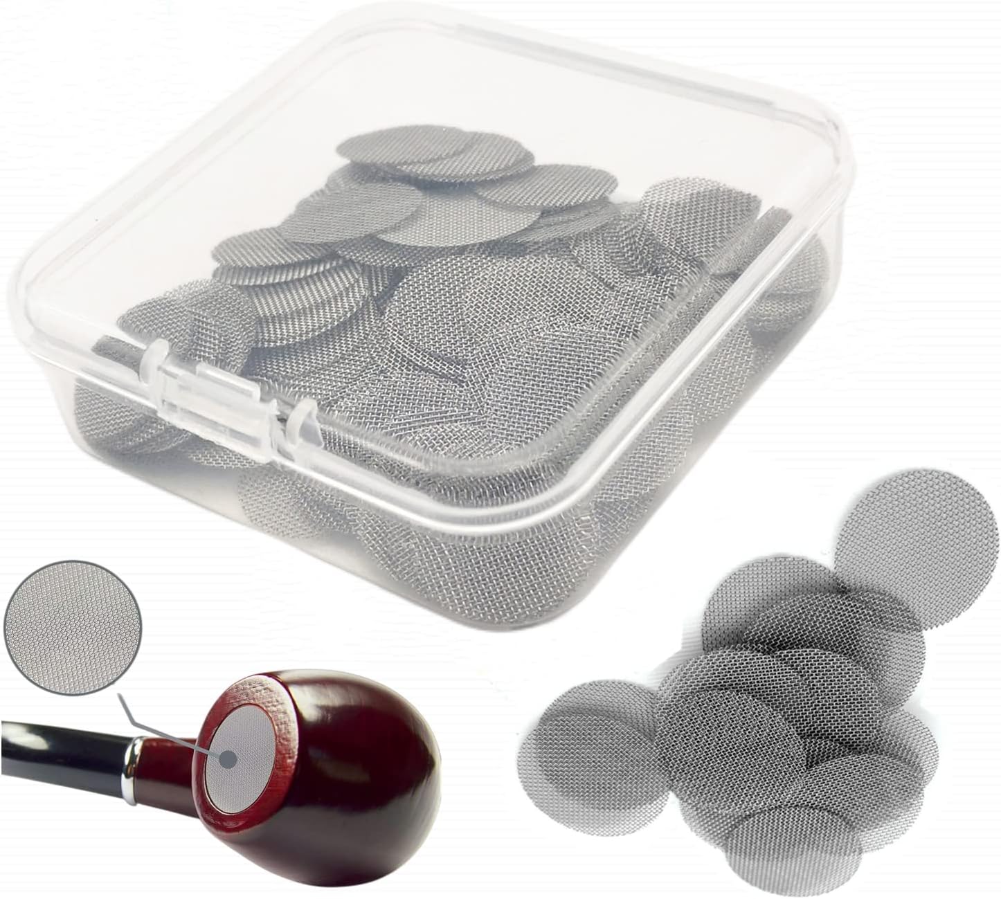 150 Pieces Stainless Steel Pipe Filters,15mm/0.59 Inch Smoking Screens ...