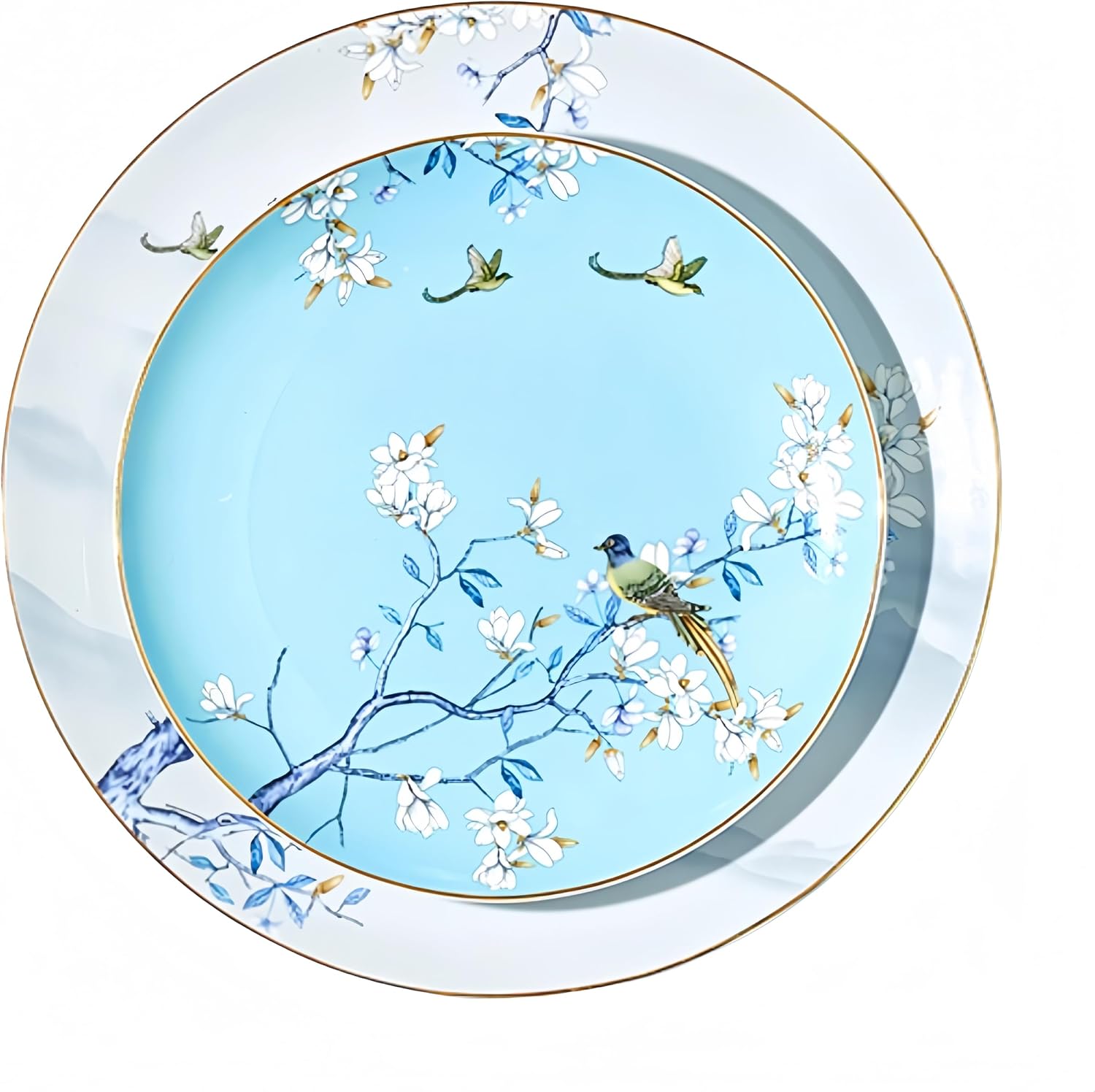 Amazon.com | GOMMO Bone China Appetizer Plate Floral Dinnerware Dish ...