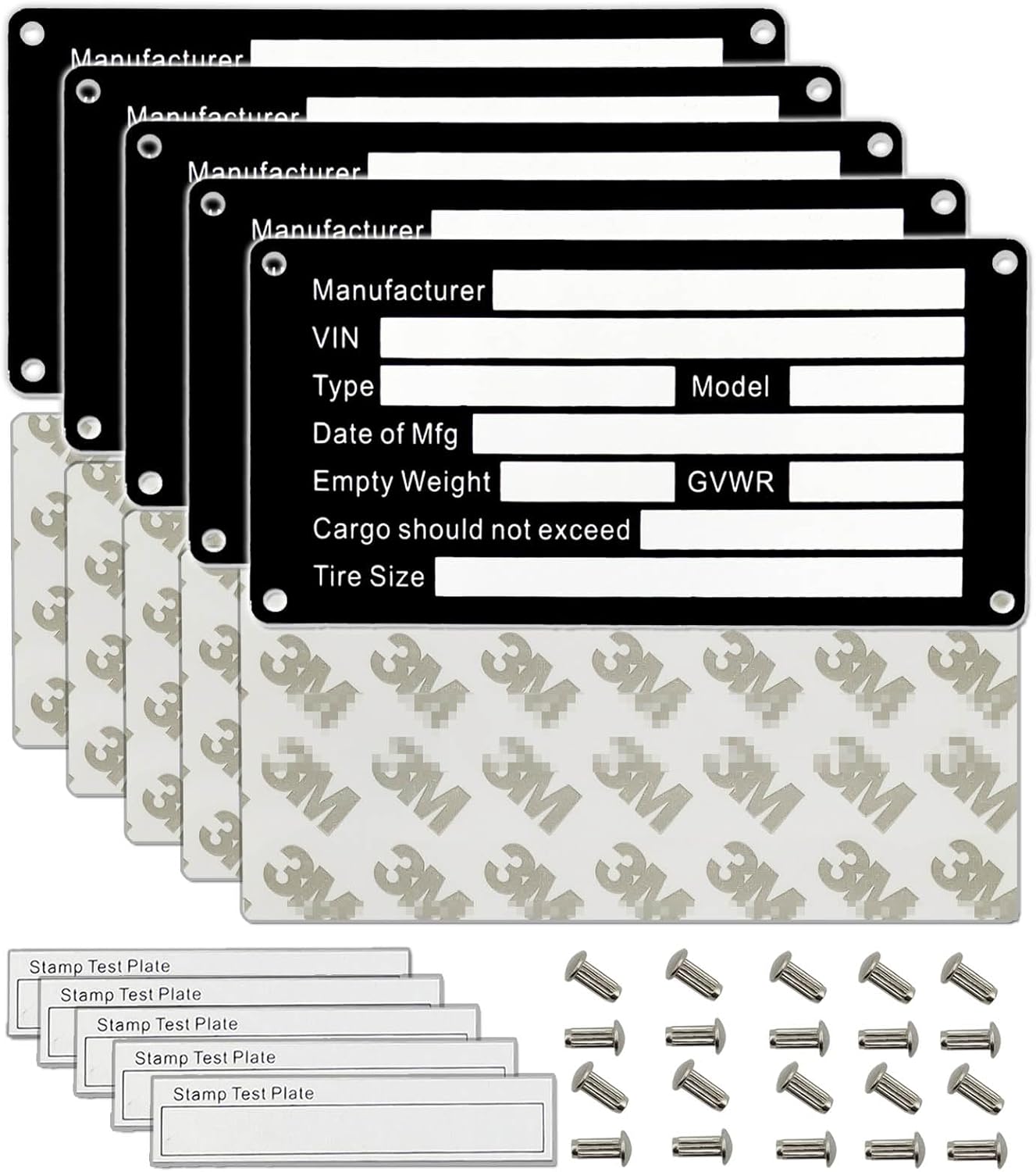 Amazon.com: Trailer VIN Plate – Blank VIN Tag for Trailers ...