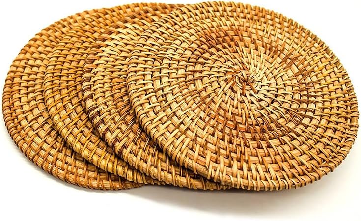 Amazon.com: BEEHOMEE Trivets for Hot Dishes - Woven Rattan Trivets Hot ...