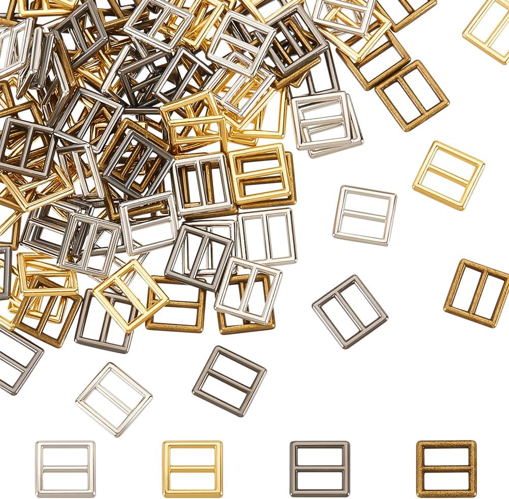 Amazon.com: FINGERINSPIRE 240PCS Mini Square Adjustable Buckle ...