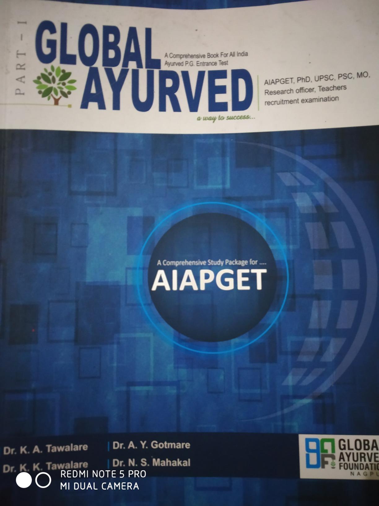 Buy Global Ayurved-A Comprehensive Guide Book for All India Ayurved P.G ...