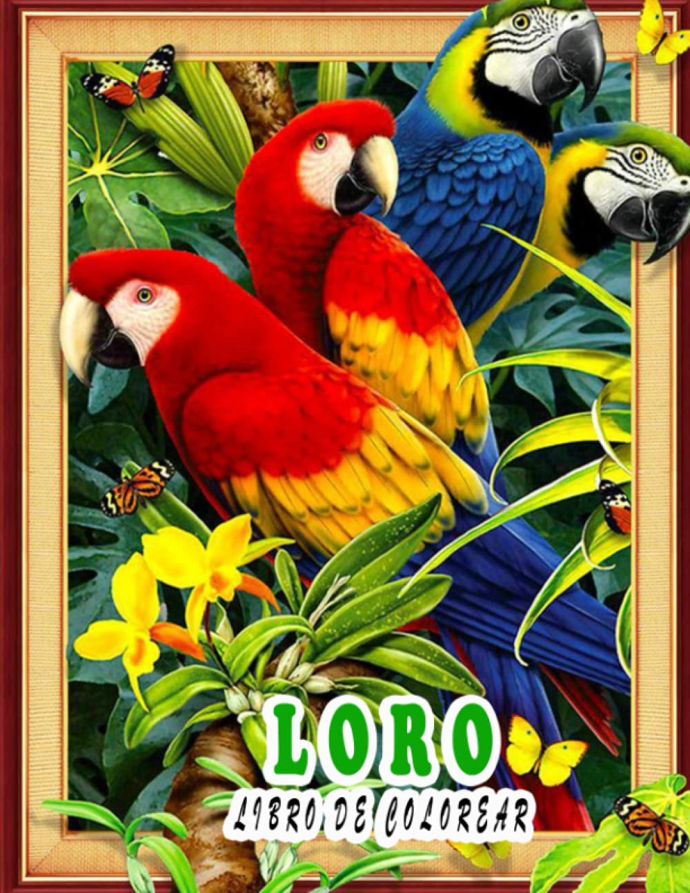 Buy Loro libro de colorear: Loro libro de colorear impresionante para ...