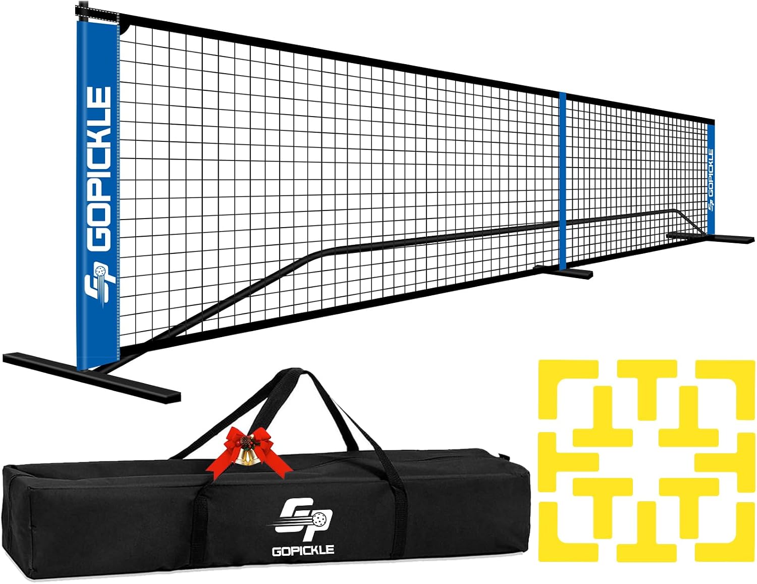 Amazon.com : GoPickle Pickleball Net with Court Marking Kit, 22FT ...