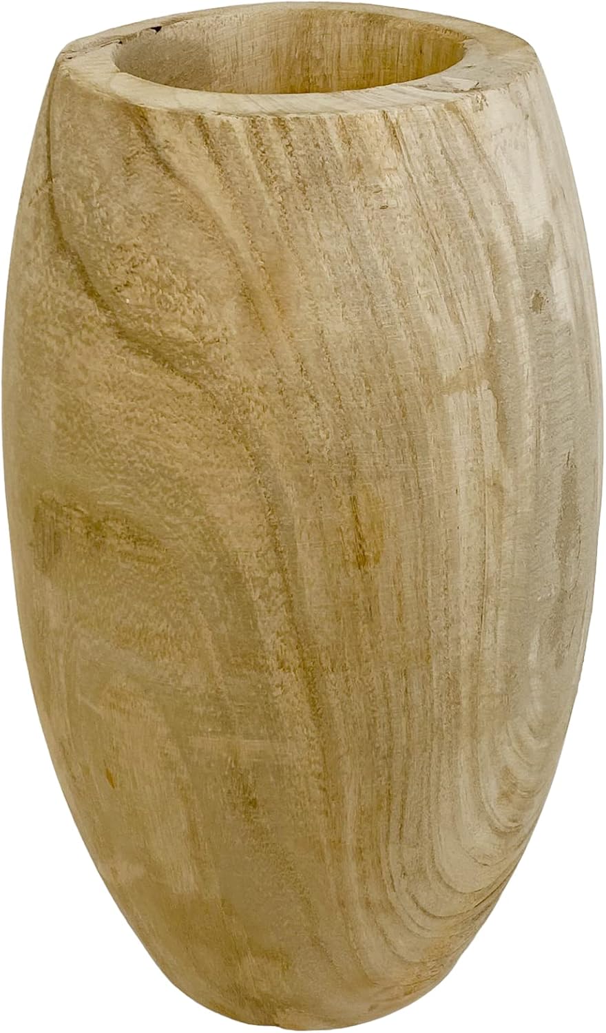 Rammento 35cm Large Wooden Vase - Natural Wood Table Centrepiece ...