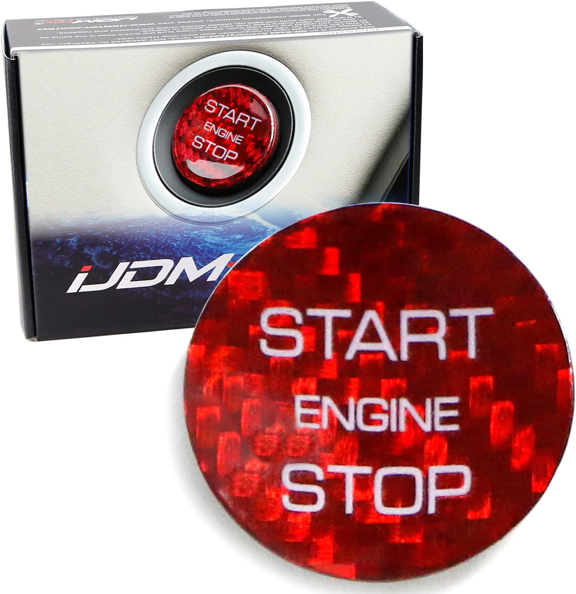 Amazon.com: Car Accessories Start Stop Engine Push Button Sticker Fit ...