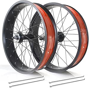 Amazon.com: 20in/24in/26in X 4.0" Fat Tire Bike Wheels Disc Brake Snow ...