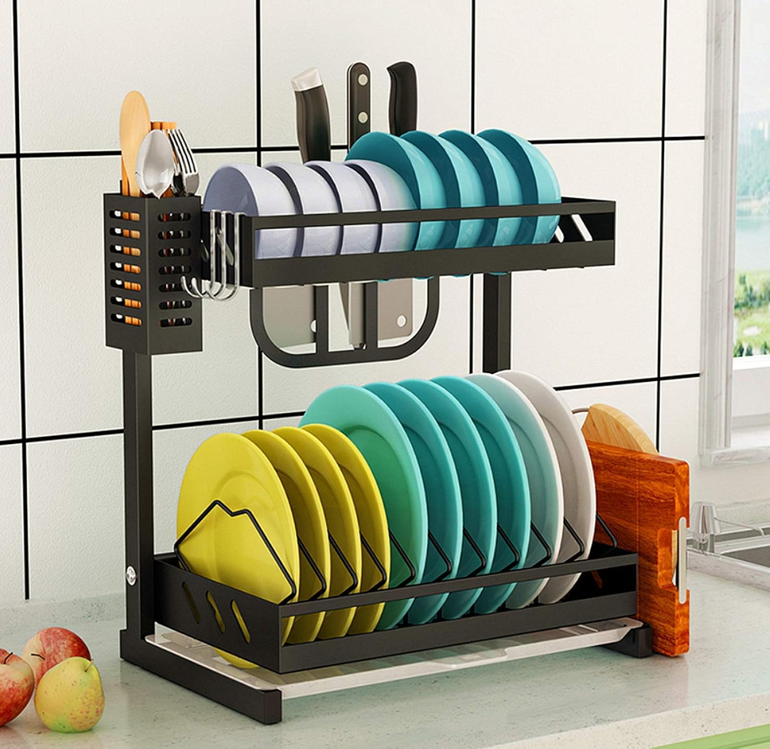 Amazon.com - Dish Drying Rack Kitchen Drainer, 2 Tier Stainless Steel ...