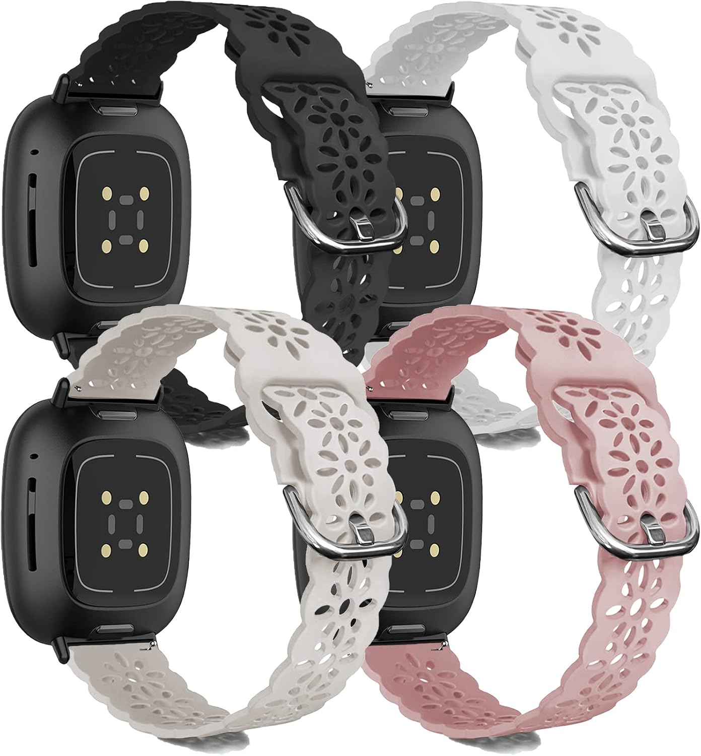 Amazon.com: Ginkgonut Beautiful Silicone Slim Sport Band Compatible ...