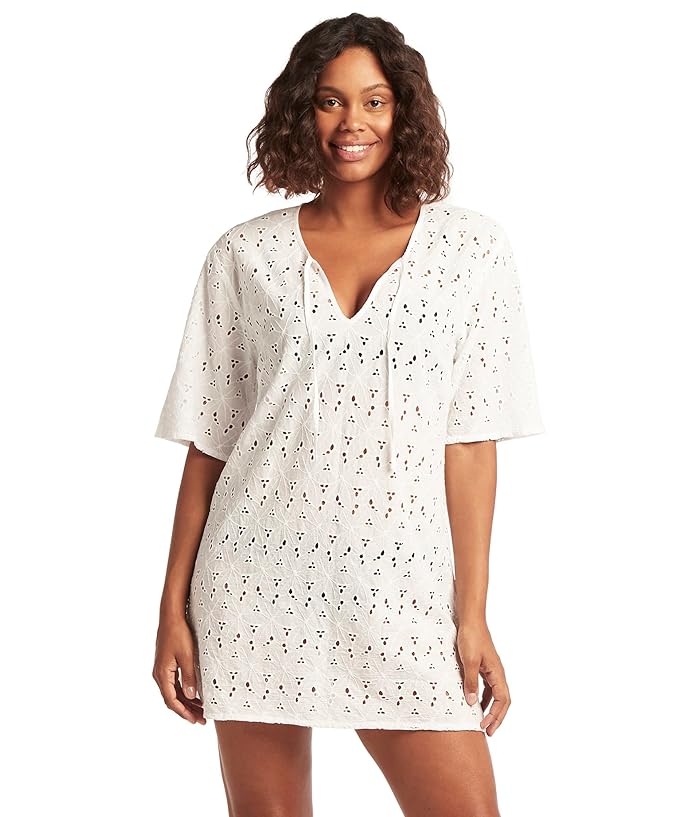 SEA LEVEL SWIM Breeze Embroidered Tunic | Zappos.com
