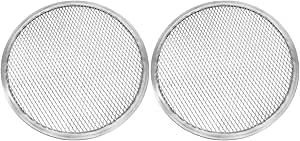 Amazon.com: BESTonZON 2PCS 13 Inch Nonstick Pizza Pan Set, Stainless ...