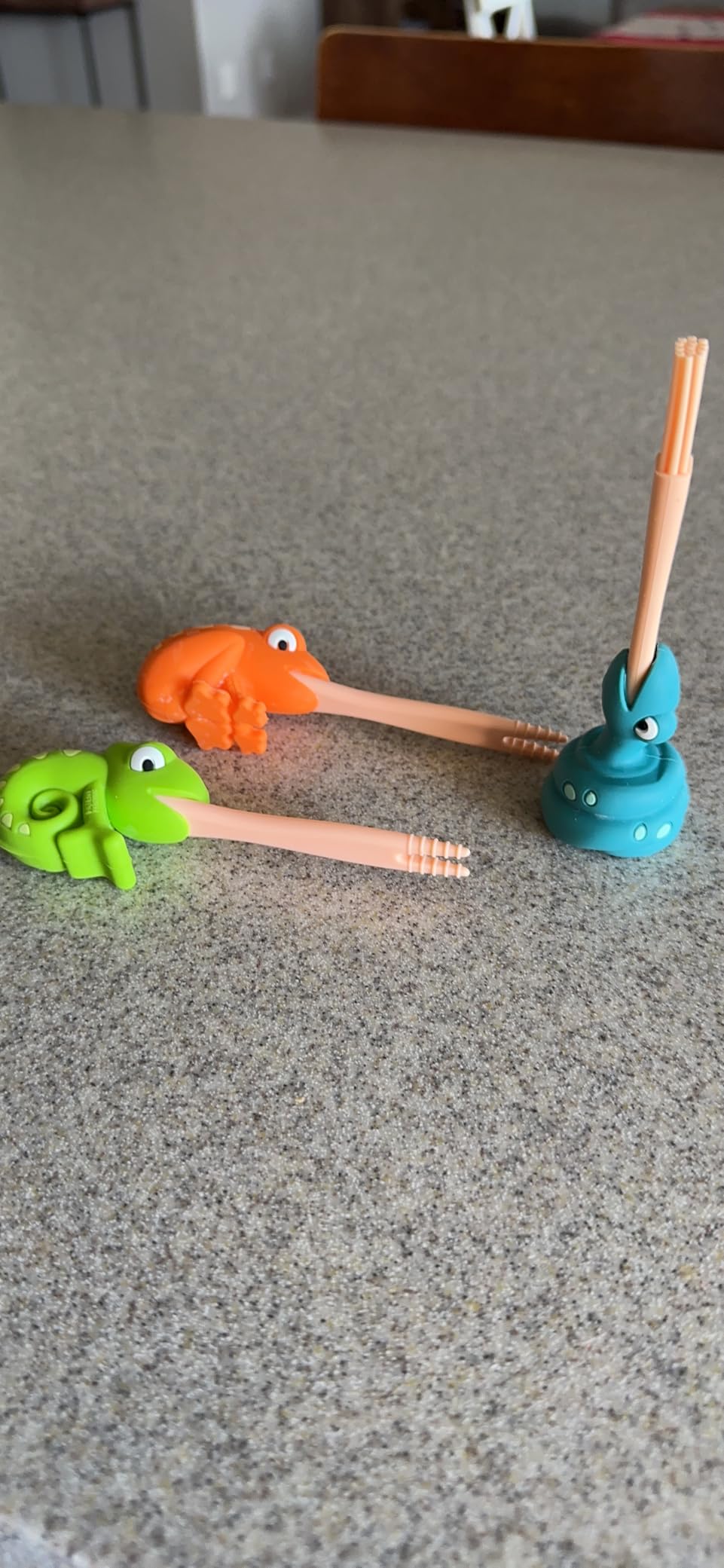 Amazon.com: Dabbldoo 3 Pack Kids Food Picks (Chameleon, Frog, Snake ...