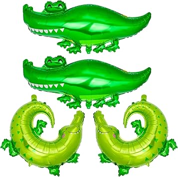 Amazon.com: LILLBJORNEN Alligator Shaped Mylar Balloon Crocodile Foil ...