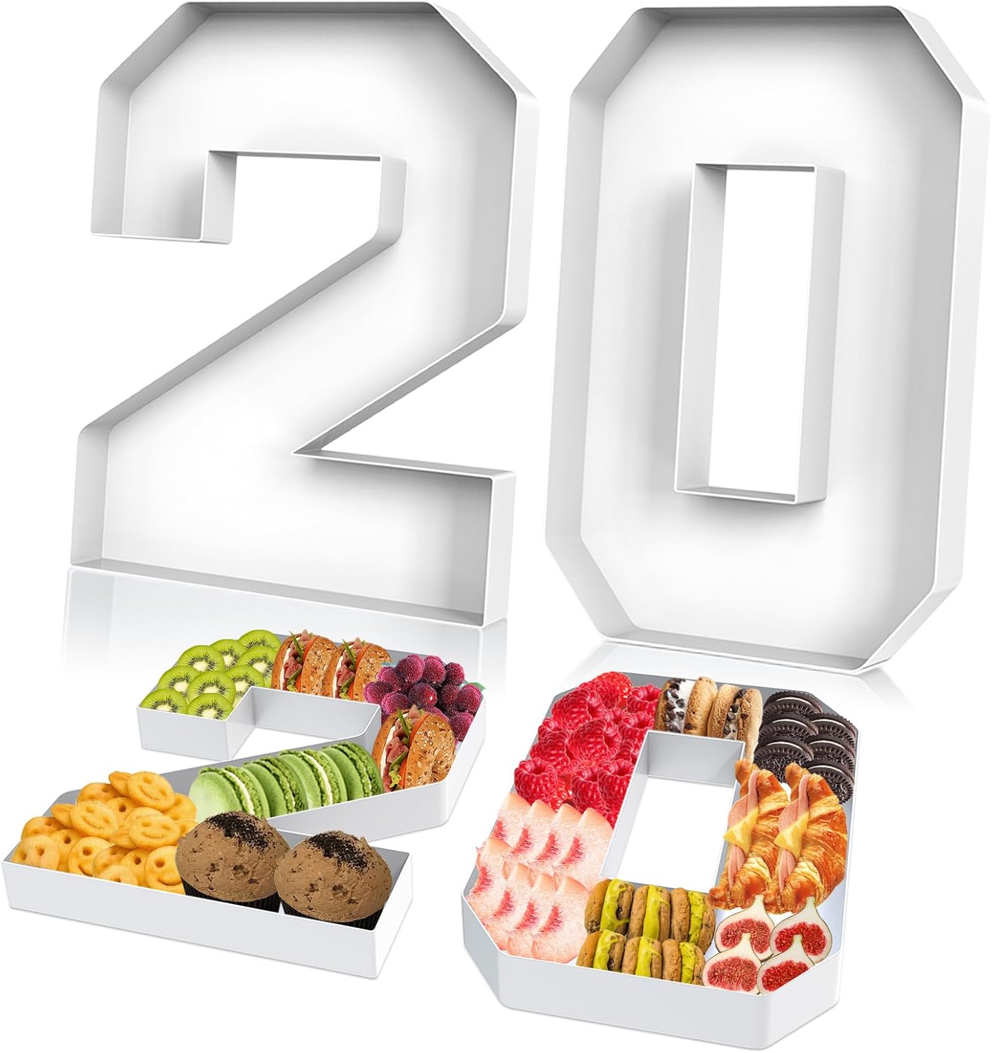 Amazon.com: CARDOBIR 2 Pcs Cardboard Numbers Fillable, 12'' Paper Mache ...