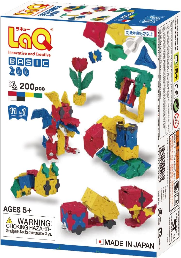 Amazon.co.jp: Yoshiritsu LaQ ベーシック 200／スターターセット(200pcs) L009081 : おもちゃ