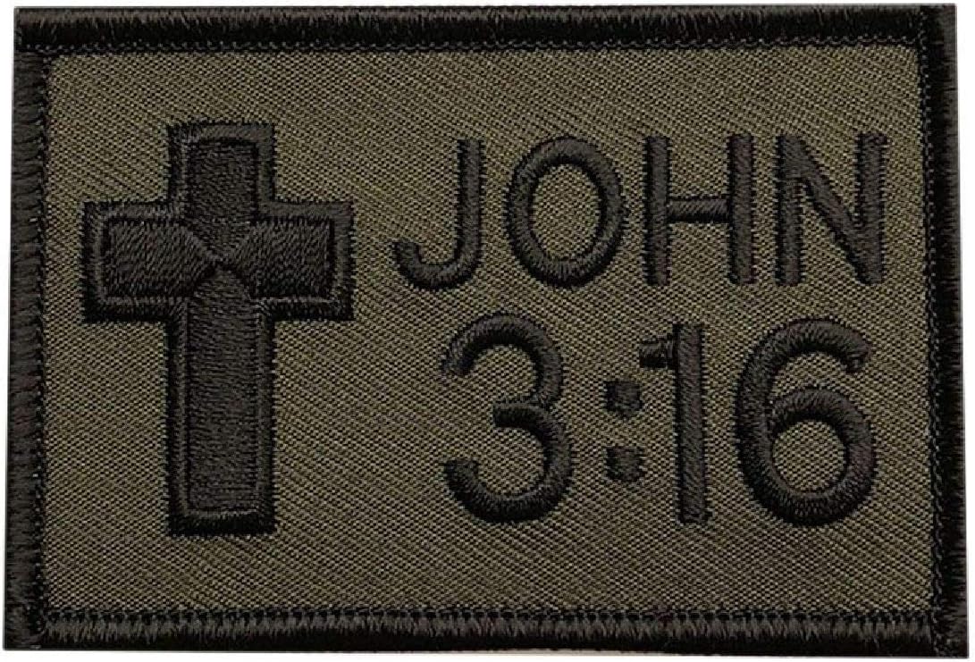 Amazon.com: John 3:16 Christian Bible Jesus God Patch (Hook Fastener ...