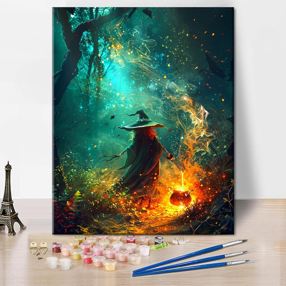 Amazon.com: TUMOVO Magical Paint by Numbers Kit for Adults Enchanted ...