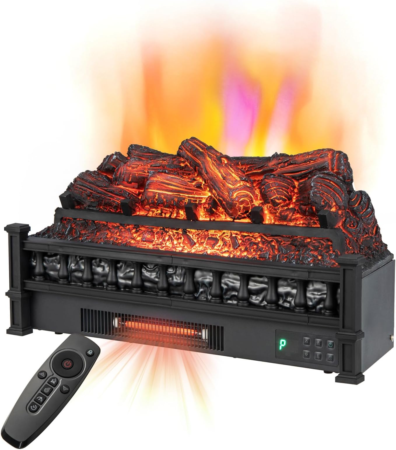 Amazon.com: GOFLAME 26 Inch Electric Fireplace Log Set Heater ...